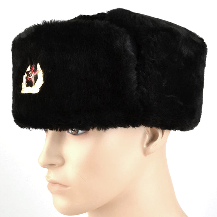Wool Black Soviet Shapka Ushanka Hat – The Russian Store
